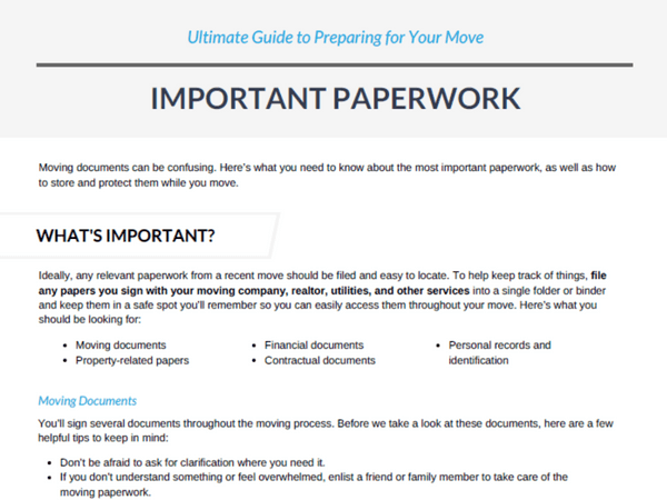Download the Printable Ultimate Guide to Preparing for Your Move